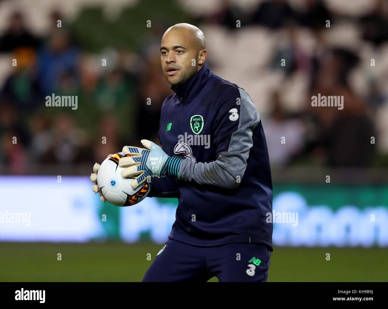 Republic of Ireland's goalkeeper Darren Randolph during warm-up before ...
