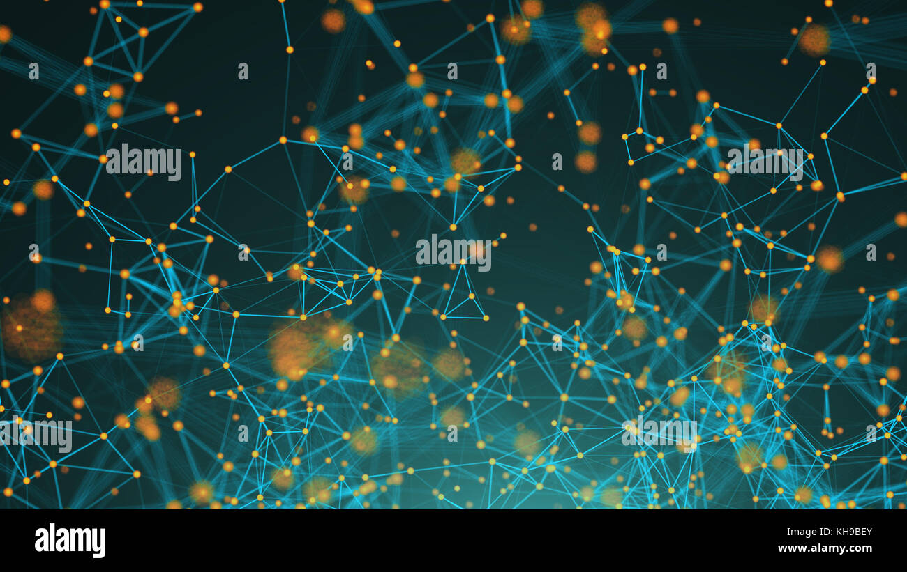 Abstract connection dots. Technology background. Digital illustration. Network concept Stock ...