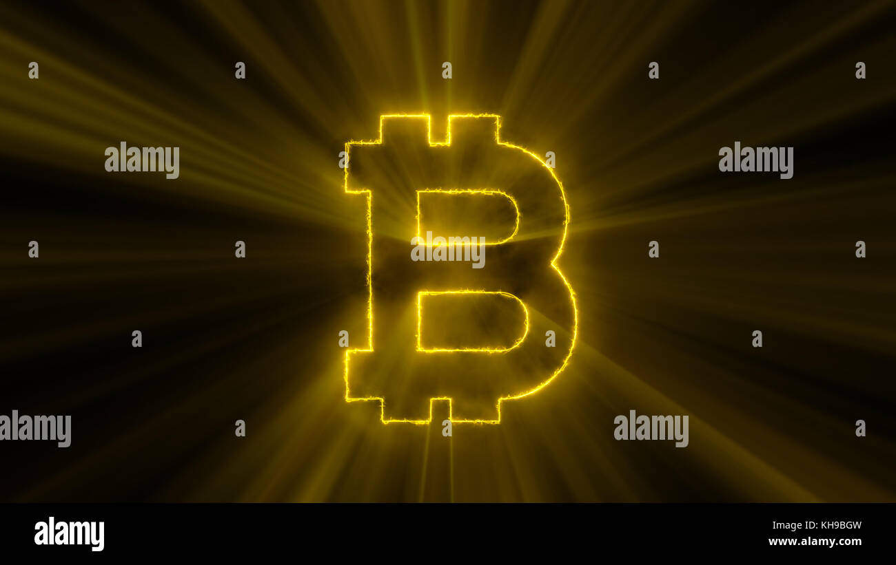 Abstract background with bitcoin sign Stock Photo - Alamy