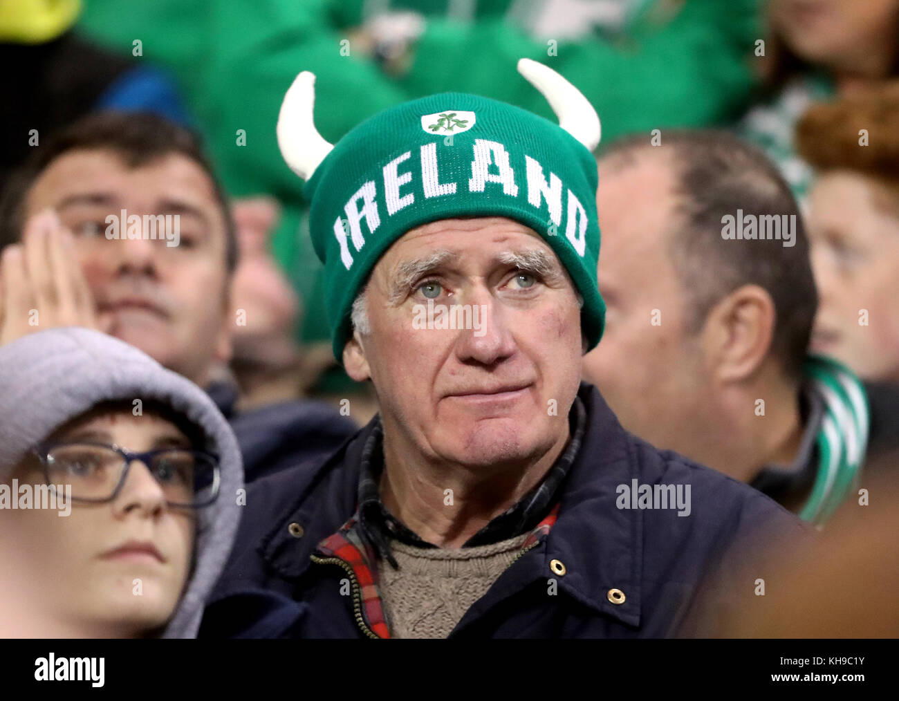 A Republic of Ireland fan appears dejected during the FIFA World Cup ...