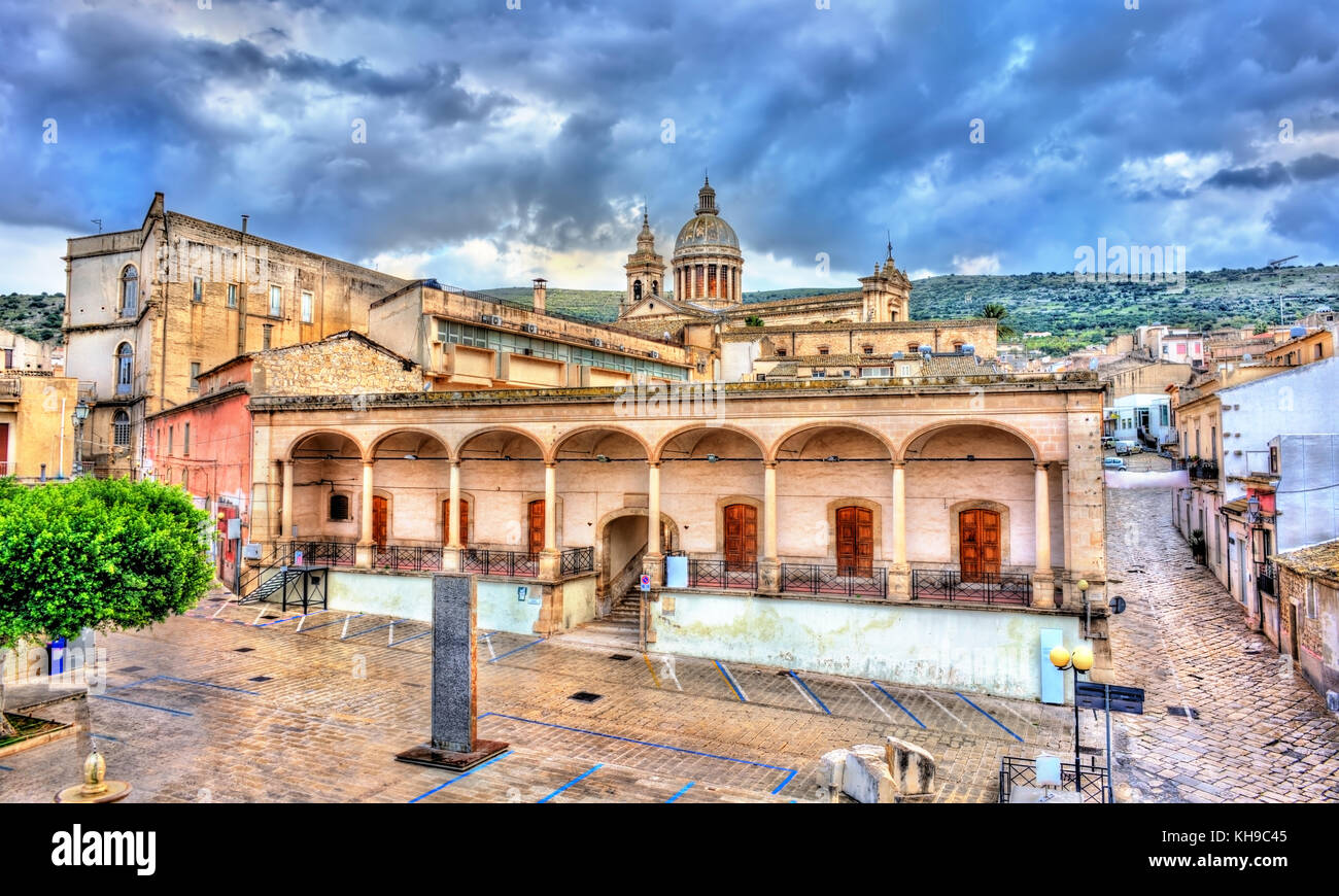 The Basilica of Mary SS. Annunziata in Comiso. Sicily, Italy Stock ...