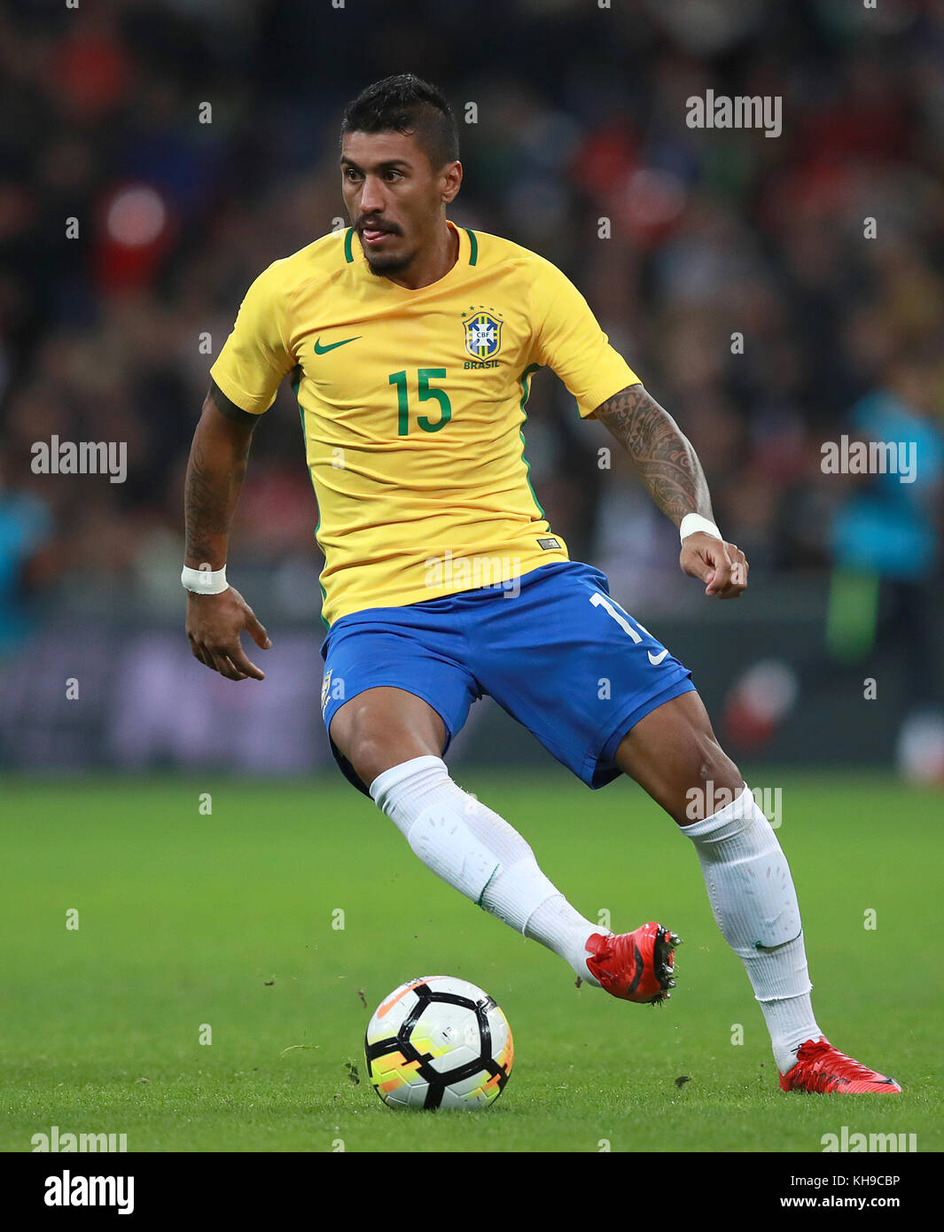 Brazil's Paulinho during the Bobby Moore Fund International match at ...