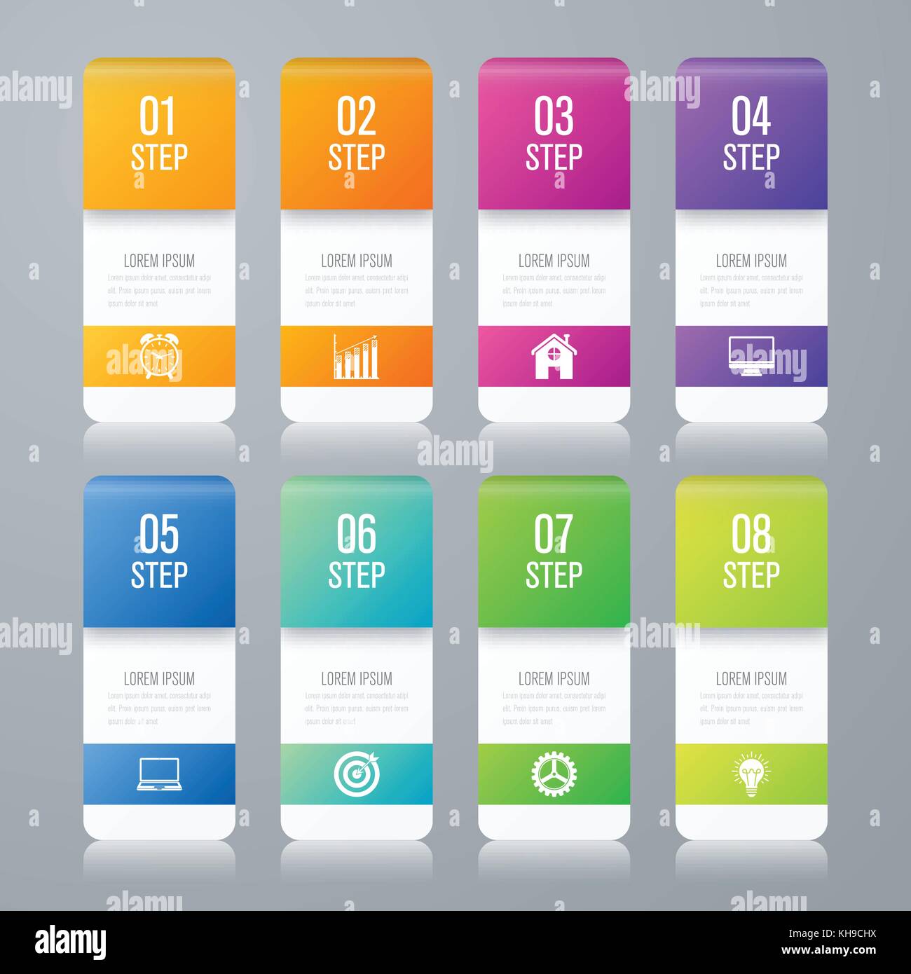 Infographic design template eight option Stock Vector Image & Art - Alamy