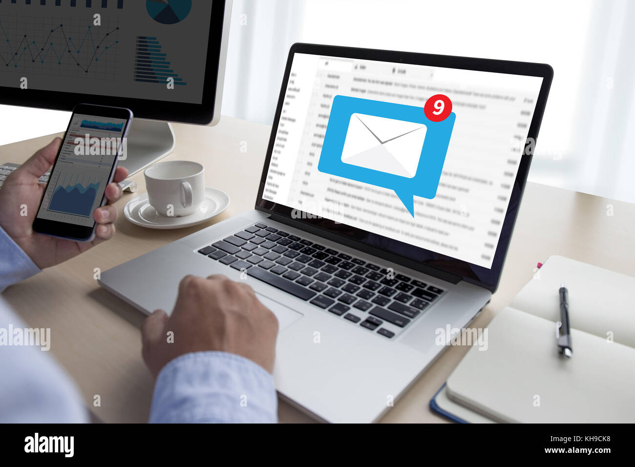 Mail Communication Connection message to mailing contacts phone Global ...