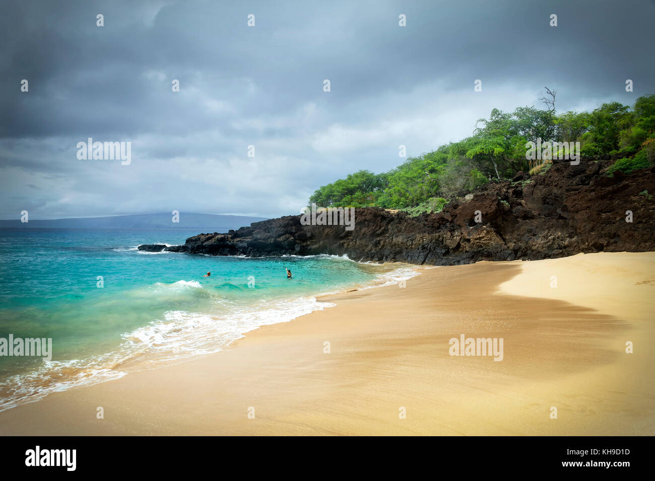 Family swimming at Big Beach, Maui, Hawaii Stock Photo - Alamy