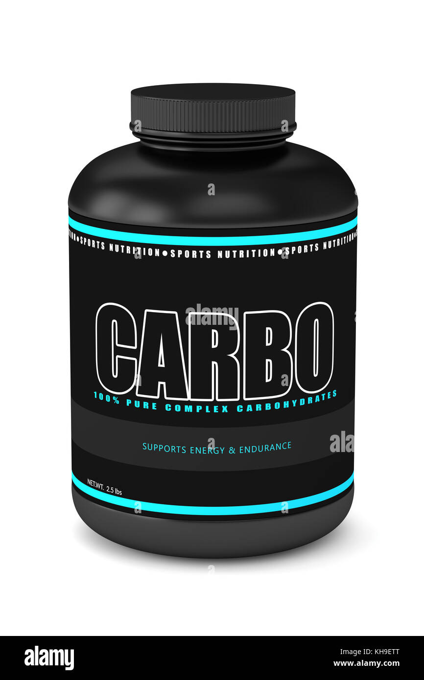 3d render of carbo powder jar isolated over white background Stock ...