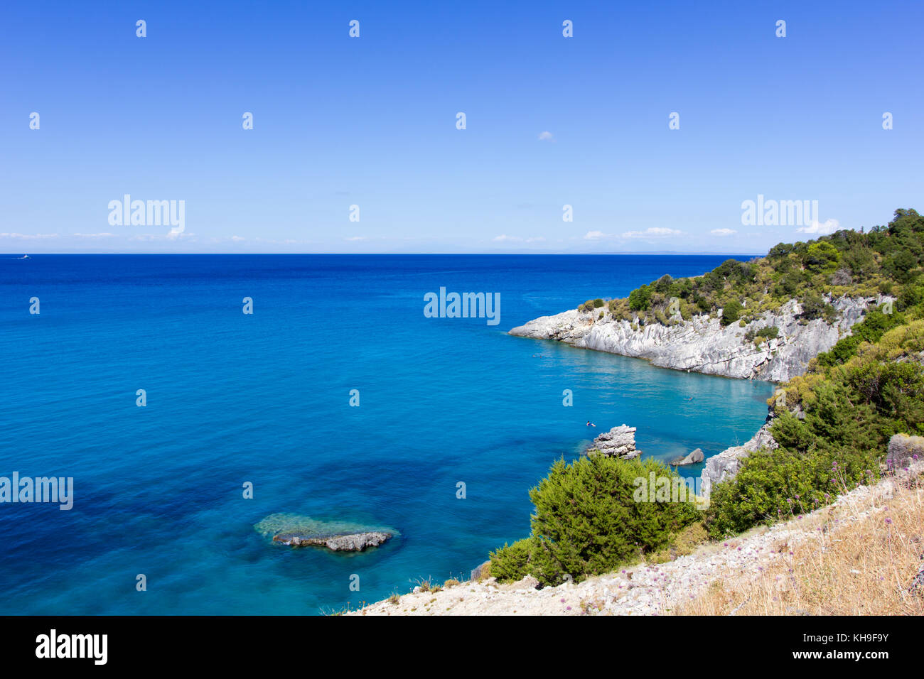 landscape of the beautiful island of Zante in Greece Stock Photo - Alamy