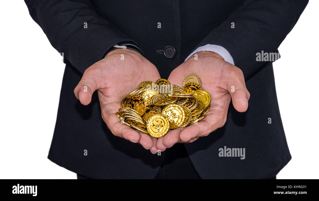 Handful of coins hi-res stock photography and images - Alamy