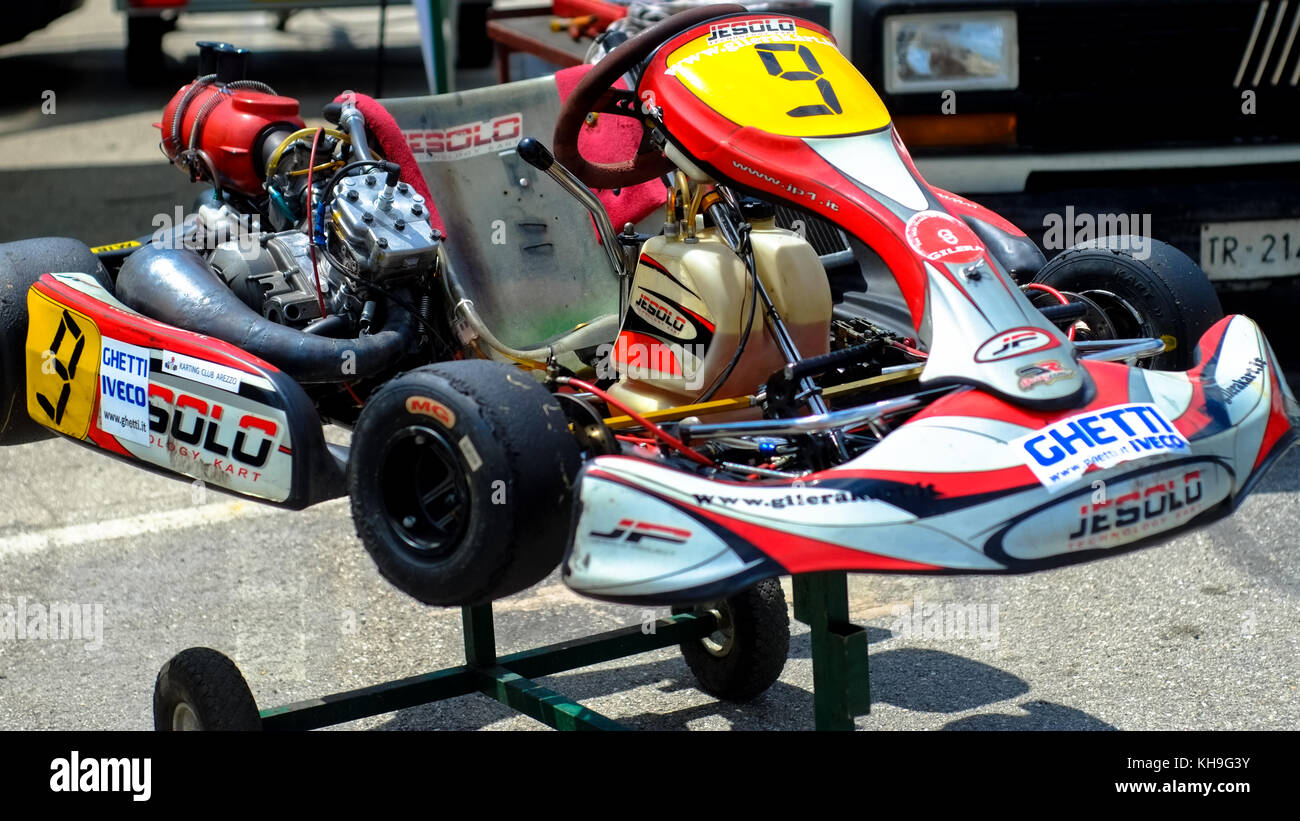 Details of the top side and wheels. Gokart regional championship race ...