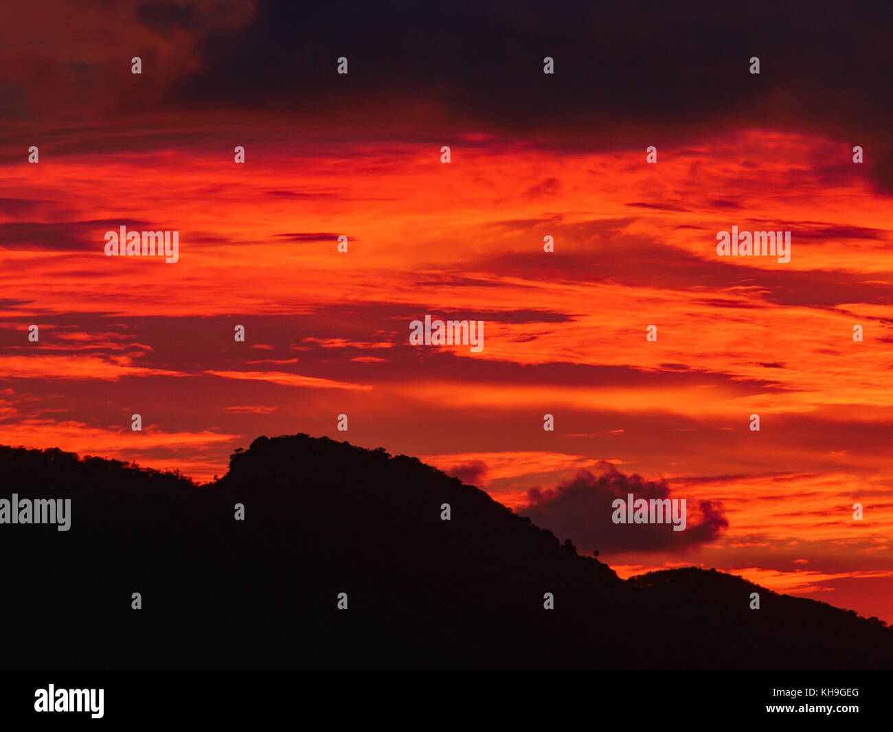 Twilight beautiful evening cloudy sky after sunset background . There ...