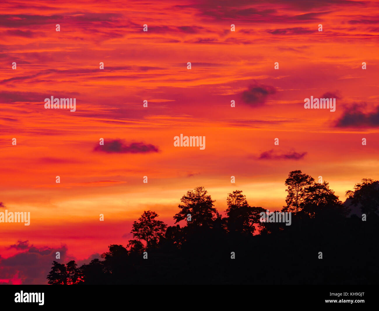 Twilight beautiful evening cloudy sky after sunset background . There ...