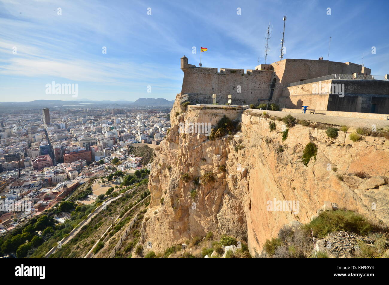 Castillo de Santa Bárbara, Alicante, Spain Stock Photo - Alamy