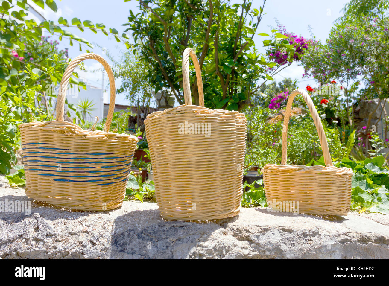 Baskets greece handmade greece hi-res stock photography and images - Alamy