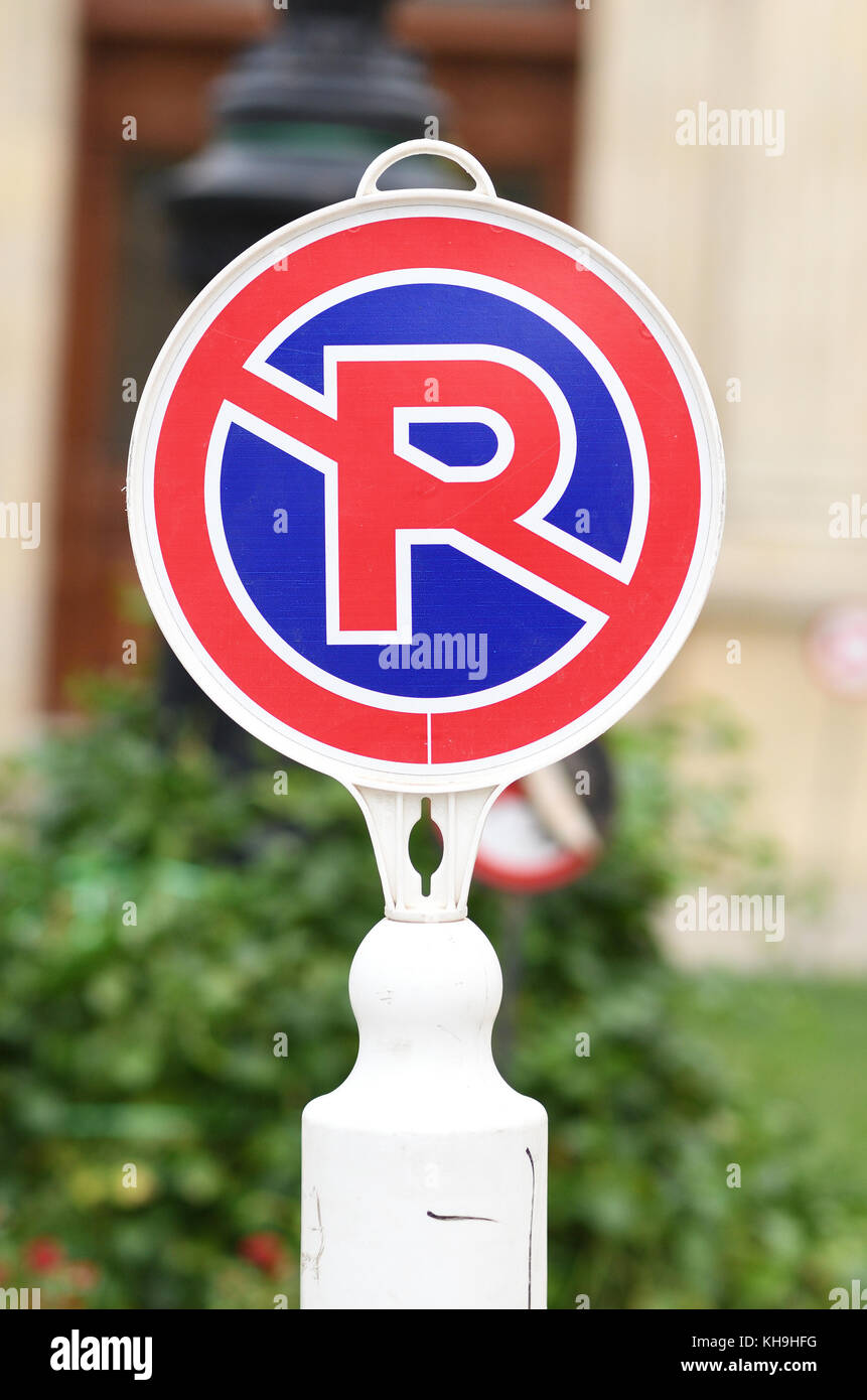 Road sign ban on parking.No parking Stock Photo - Alamy