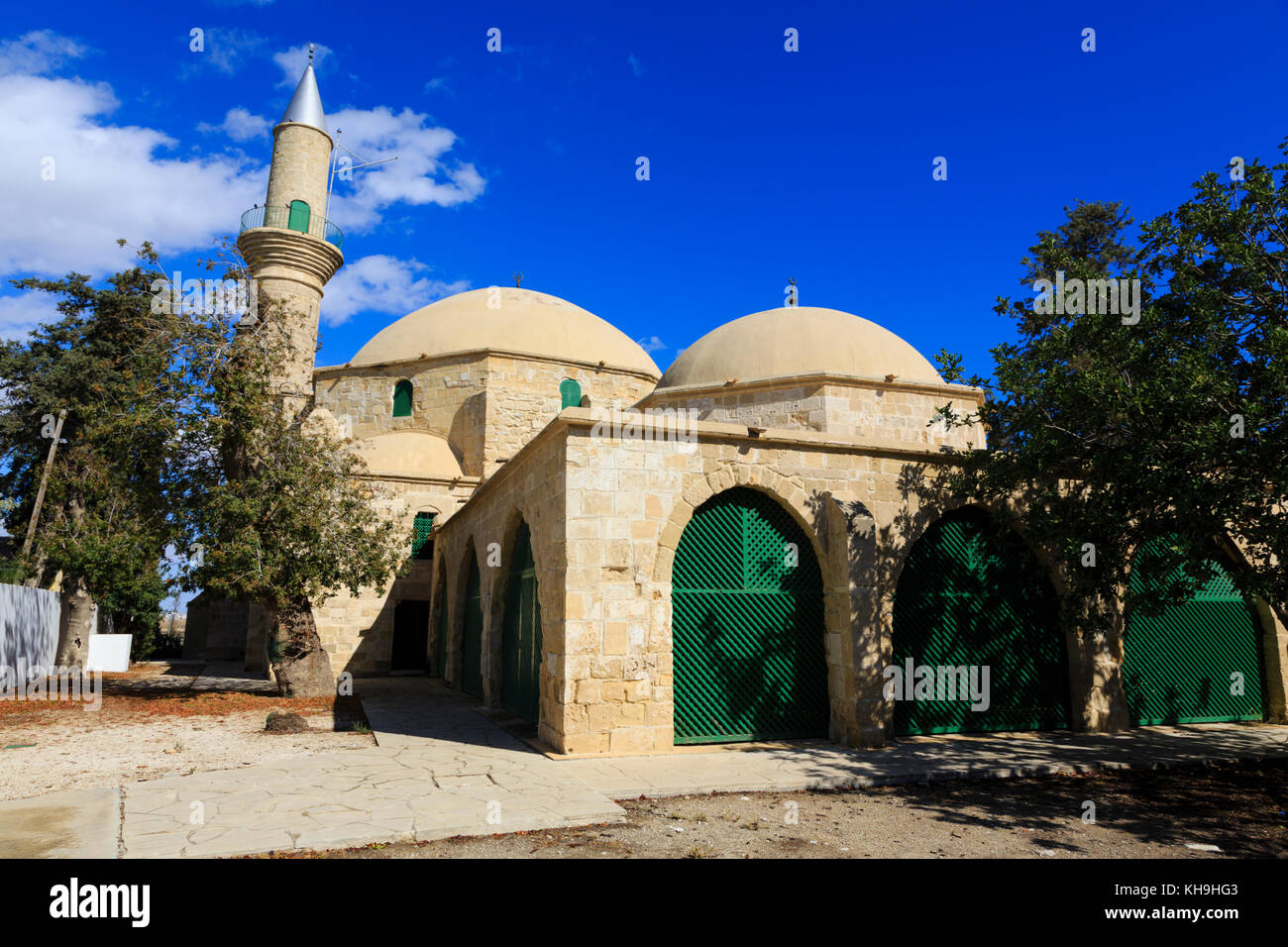 Hala Sultan Tekke mosque, Salt Lake, Larnaca Cyprus. moslem shrine ...