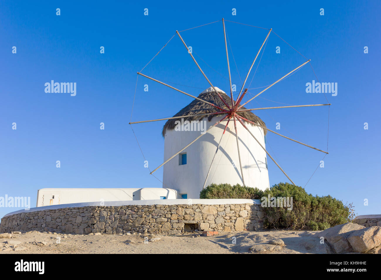 old traditional windmill in mykonos island,Greece Stock Photo - Alamy