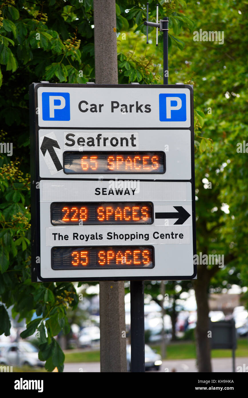 Southend on Sea, Essex, car parking. Seafront, Seaway, Royals Shopping ...