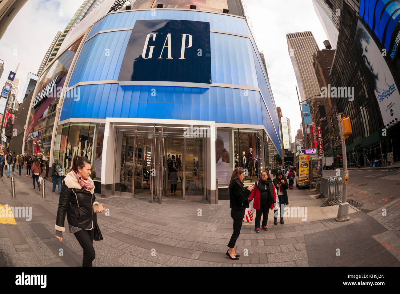 The brand new Gap "global brand flagship store" in Times Square in New ...