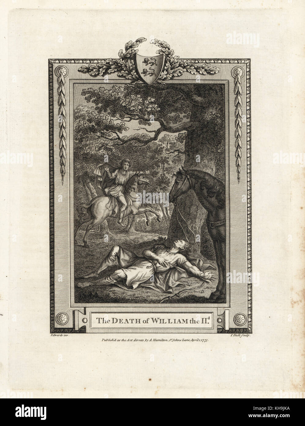 Death of King William II, killed by an arrow while hunting in the New ...