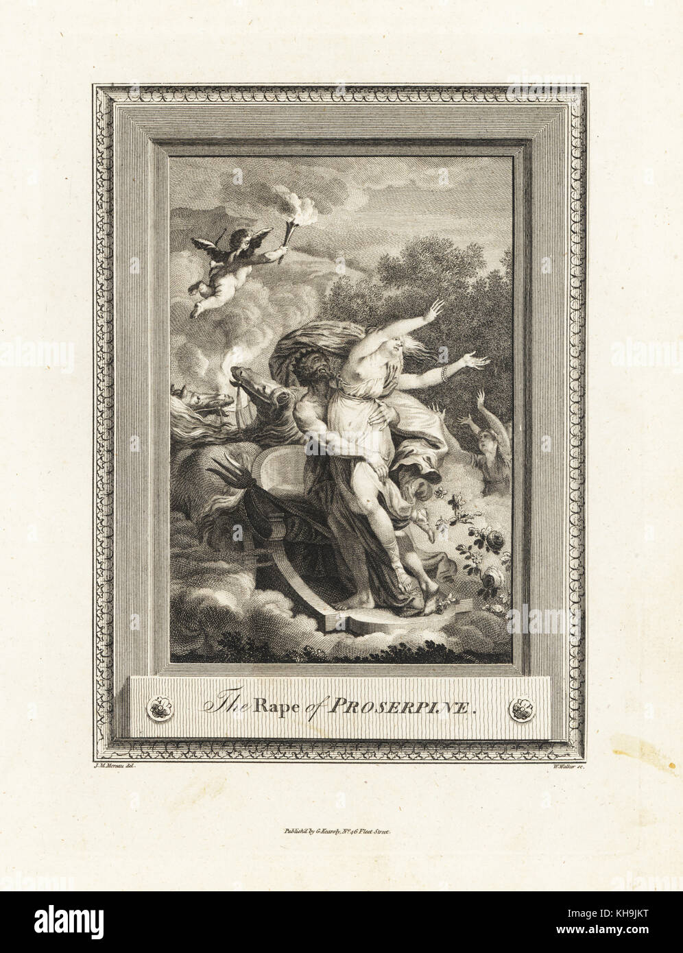 The rape of Proserpine by the god of the underworld. Copperplate ...