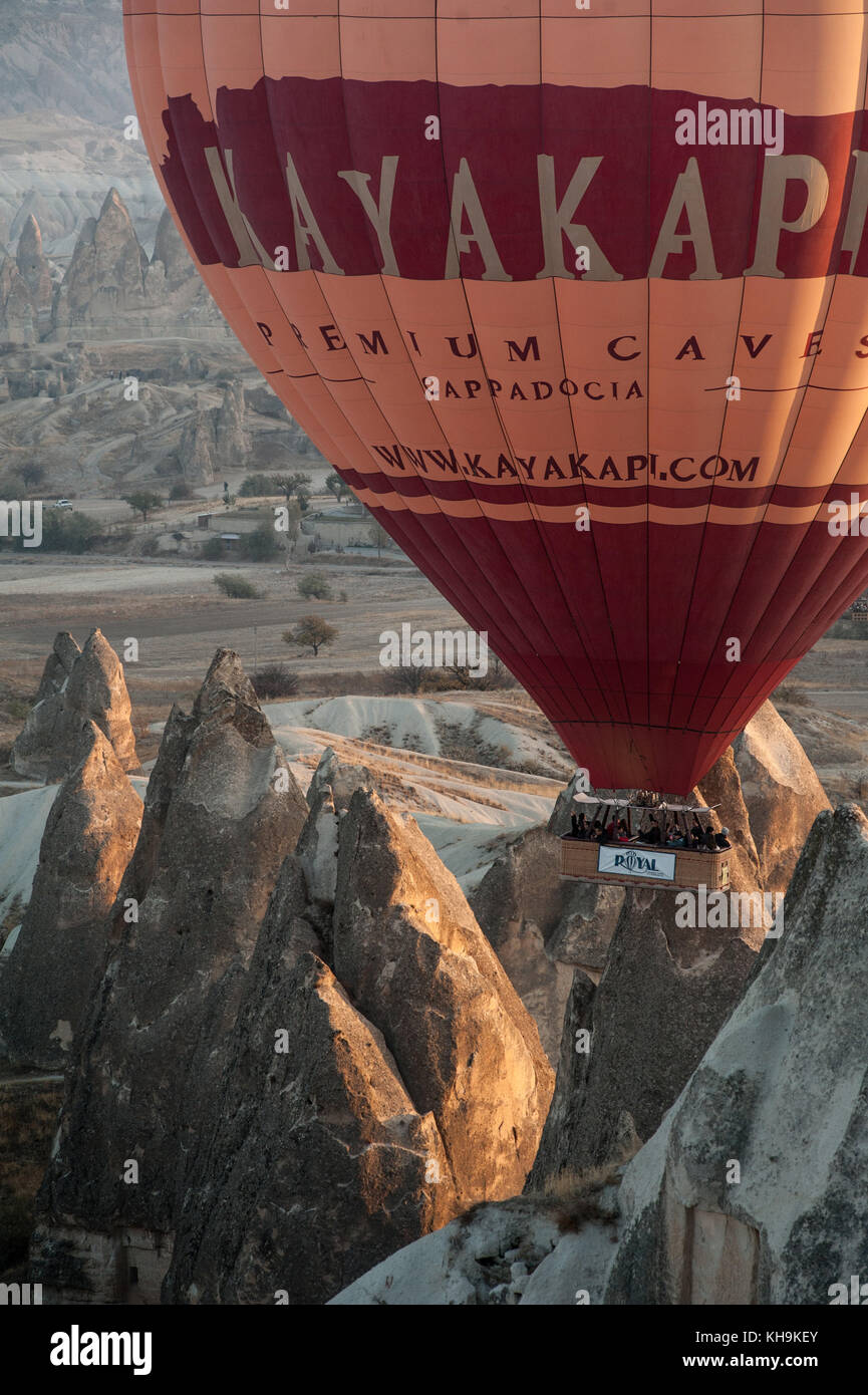 Balloons rise at dawn over Cappadocia Stock Photo - Alamy