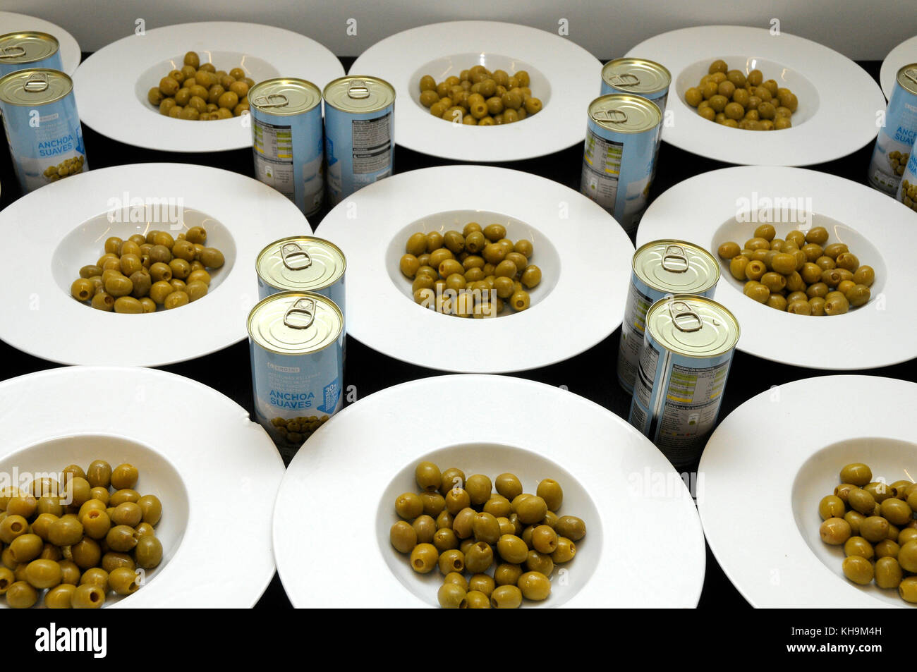 dishes with stuffed olives Stock Photo - Alamy