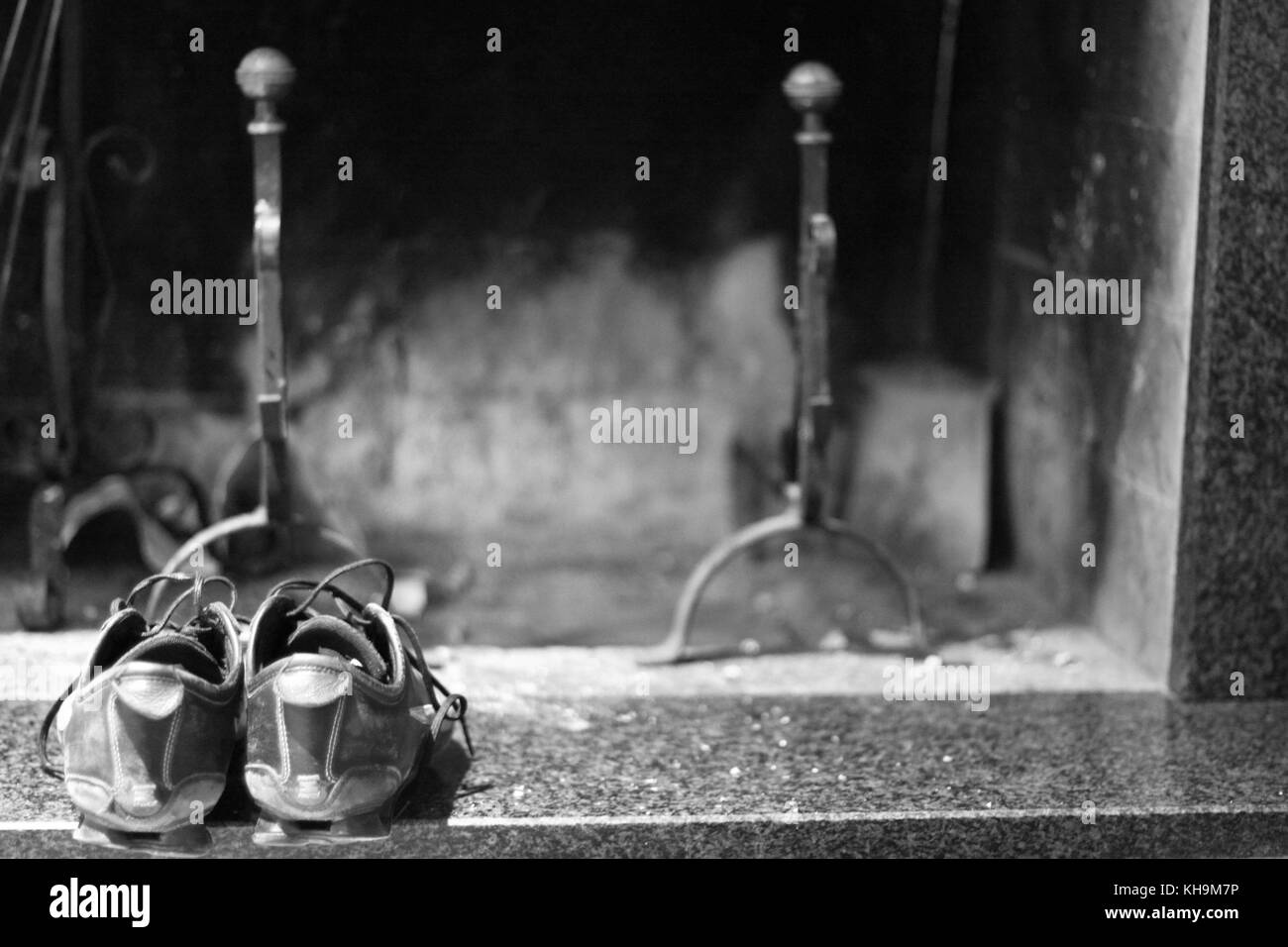 Black old shoes Black and White Stock Photos & Images - Alamy