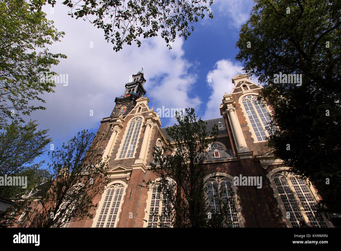 View of the Western Church in Amsterdam Stock Photo - Alamy