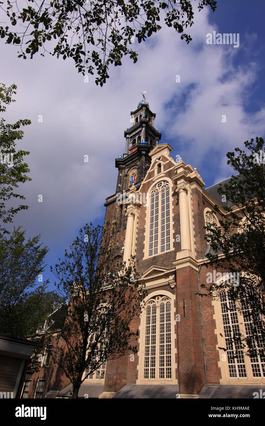 View of the Western Church in Amsterdam Stock Photo - Alamy