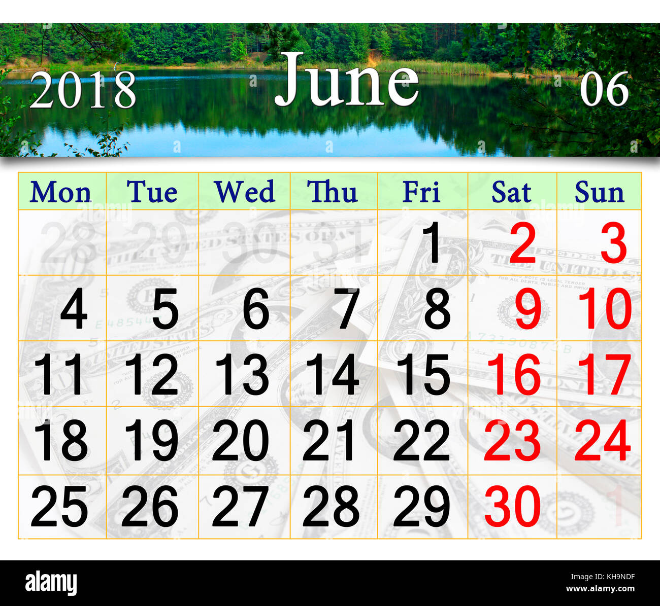 Beautiful lake scenery summer Cut Out Stock Images & Pictures - Alamy