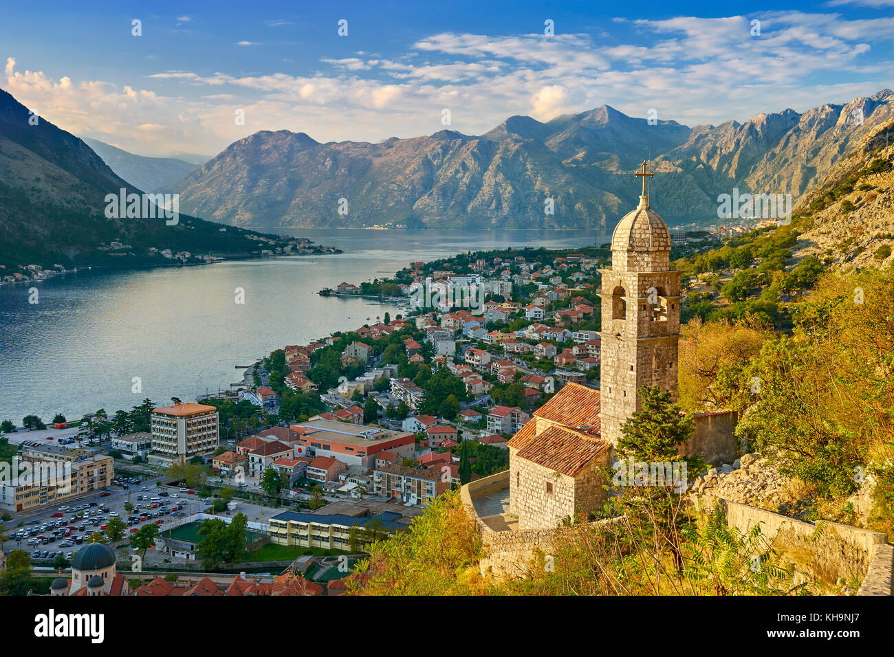 Kotor Bay with mountains landscape, Montenegro Stock Photo - Alamy