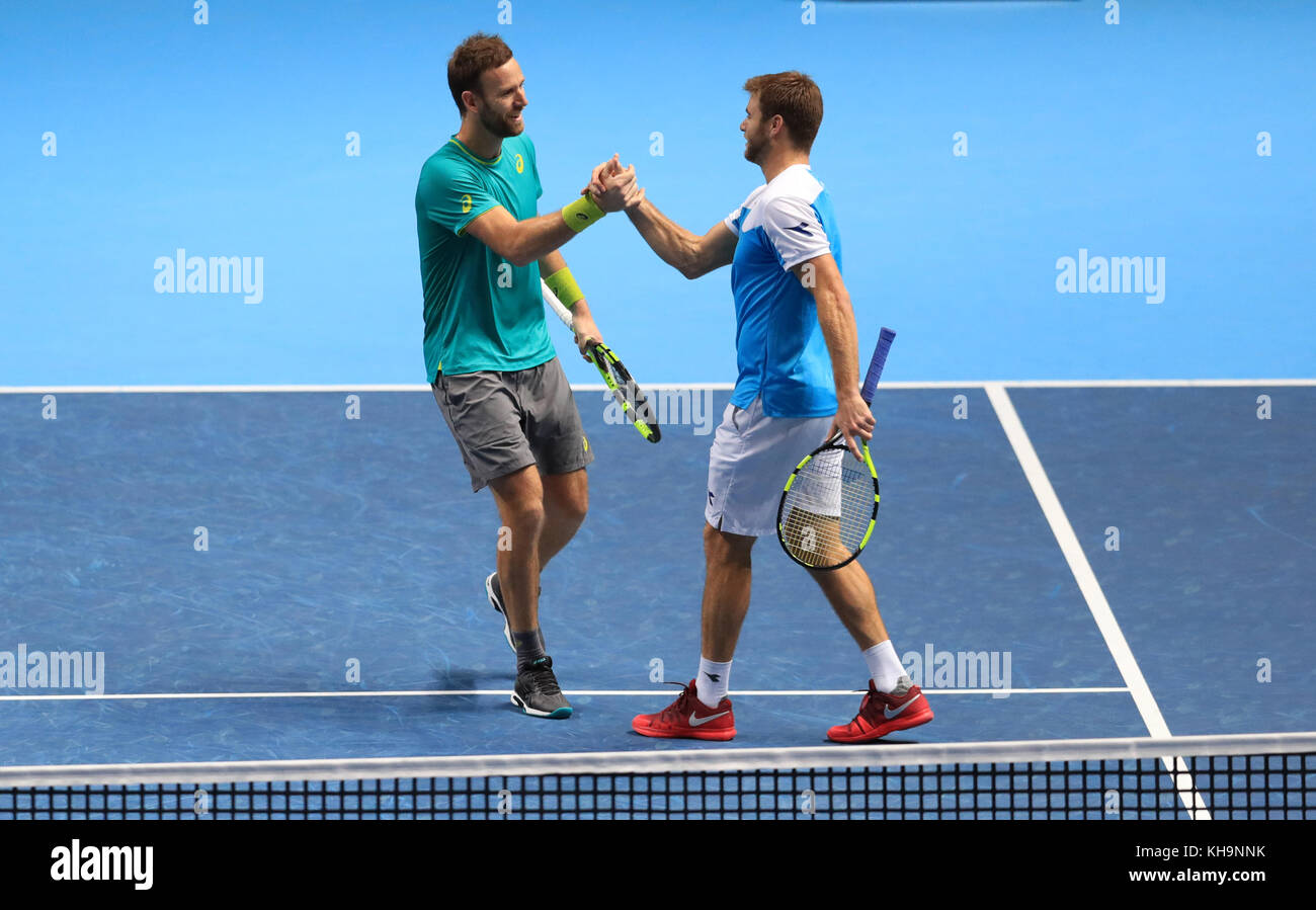 Ryan Harrison and Michael Venus celebrate victory over Jean-Julien ...