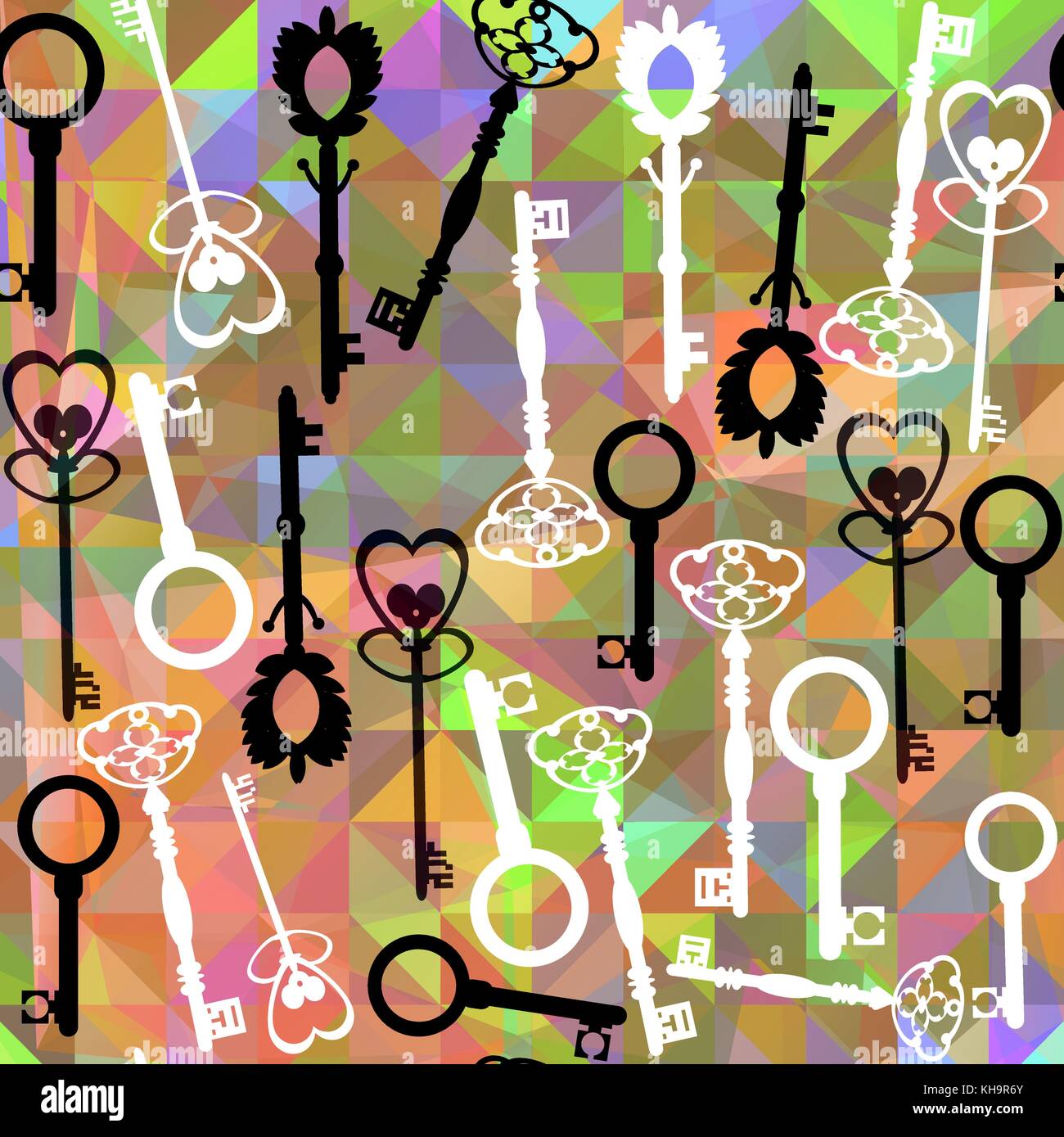 Abstract vintage colorful vivid keys pattern background Stock Vector ...