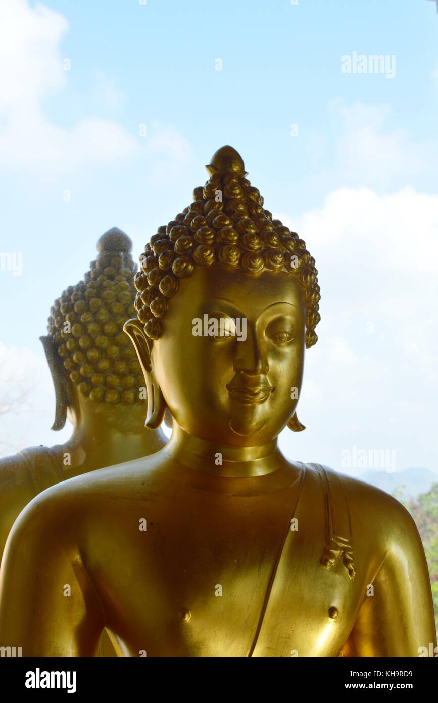 Buddha image and back reflection Stock Photo - Alamy