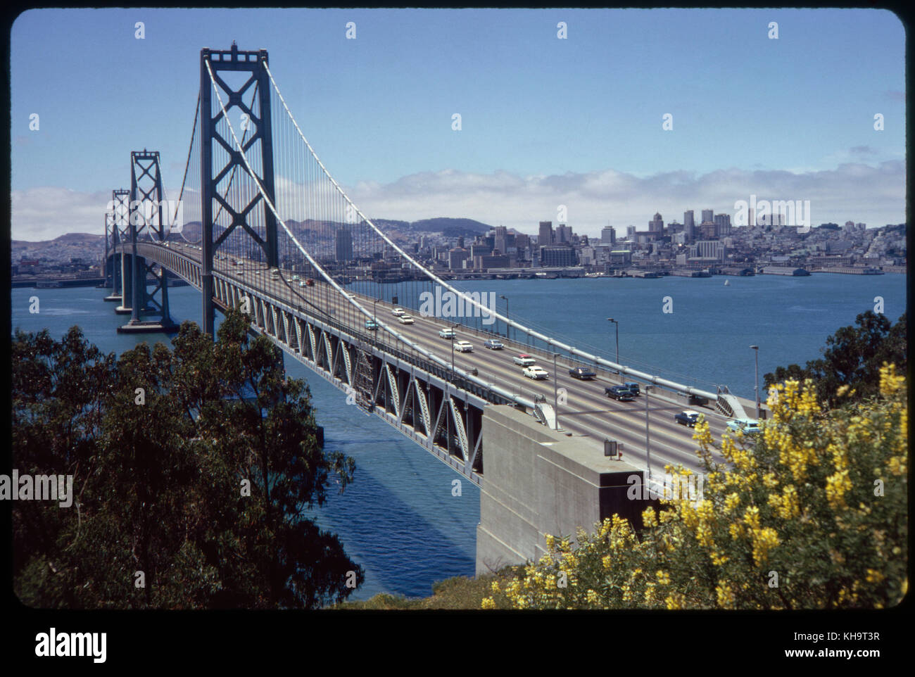 Bay Bridge, View from Yerba Buena island to San Francisco, California ...