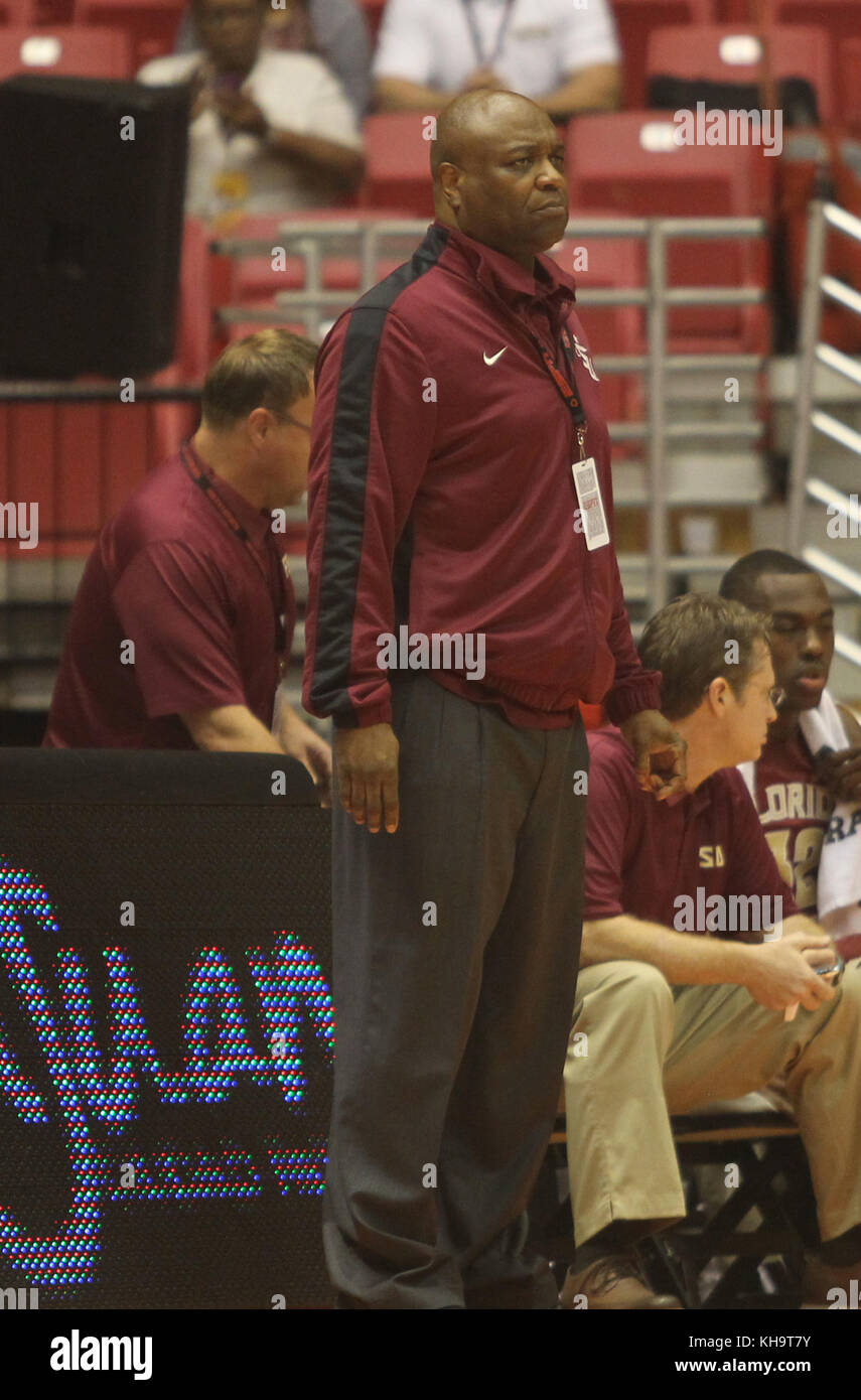 SAN JUAN, PR - NOVEMBER 21: FSU head coach Leonard Hamilton pictured in ...