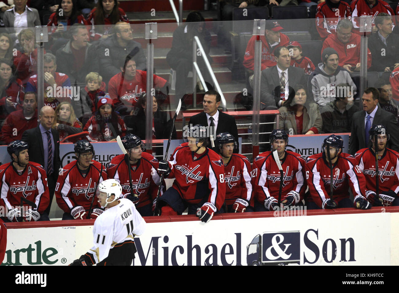 WASHINGTON DC, DECEMBER 23: Washington Capitals Bench pictured during a ...