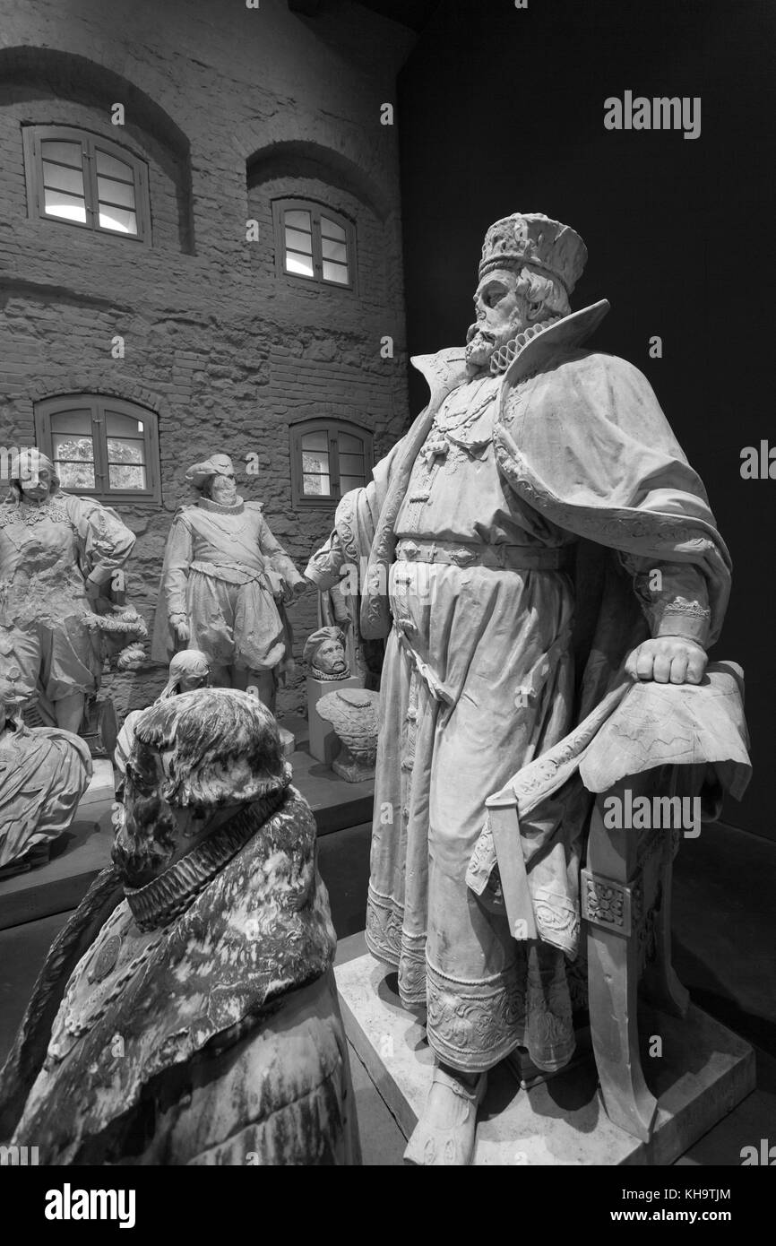 Sculptures on display at the Spandau Citadel, a fortress in Berlin ...