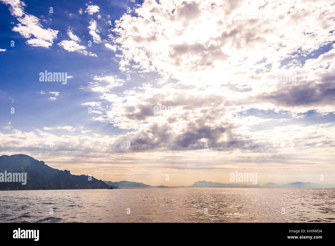 Sailing the Amalfi Coast in Italy Stock Photo - Alamy
