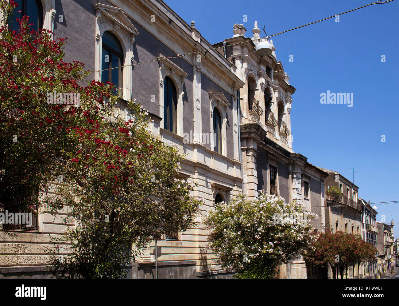View of old, historical building in Catania / Italy Stock Photo - Alamy