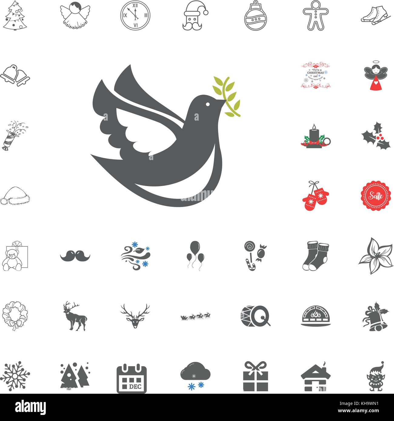 Snow dove Stock Vector Images - Alamy