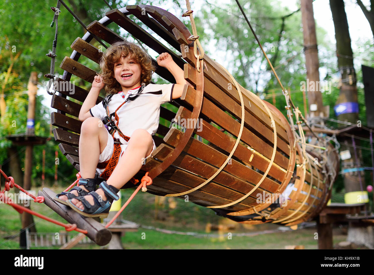 Active child. The winner, the first, the leader Stock Photo - Alamy