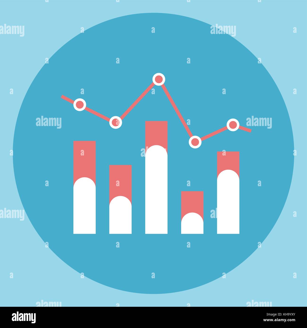Blue business chart data Stock Vector Images - Alamy