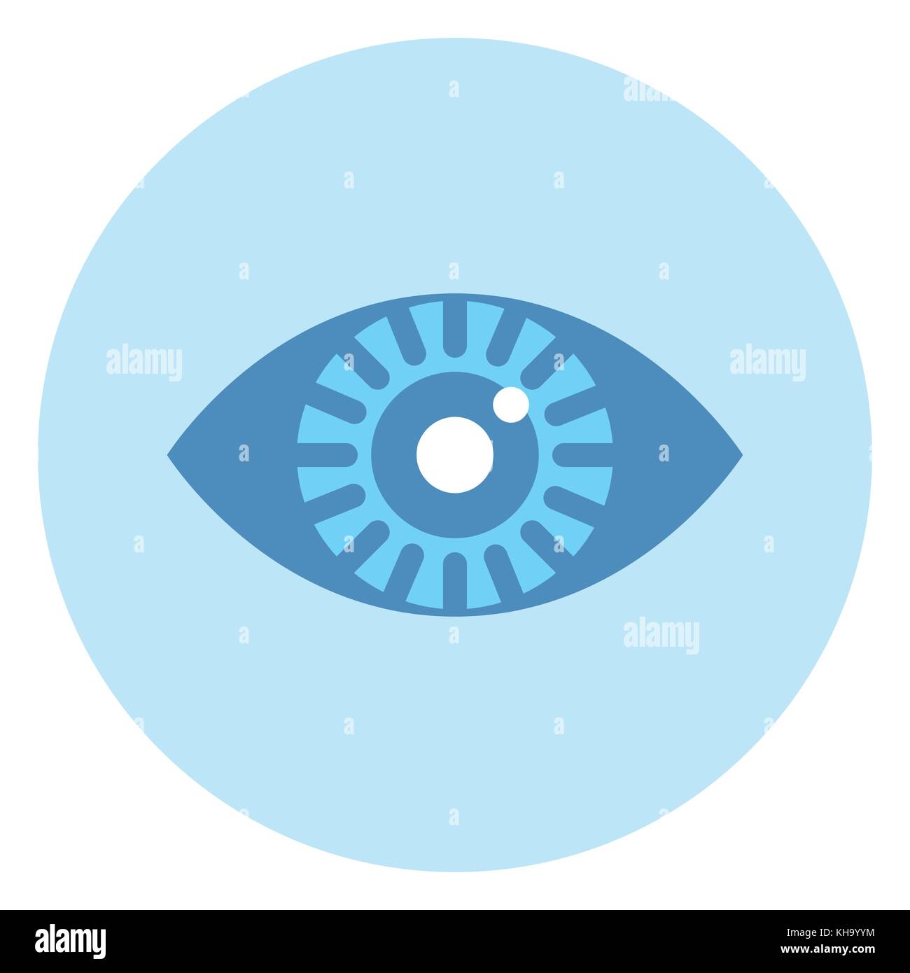 Human Eye Icon On Blue Round Background Stock Vector Image & Art - Alamy