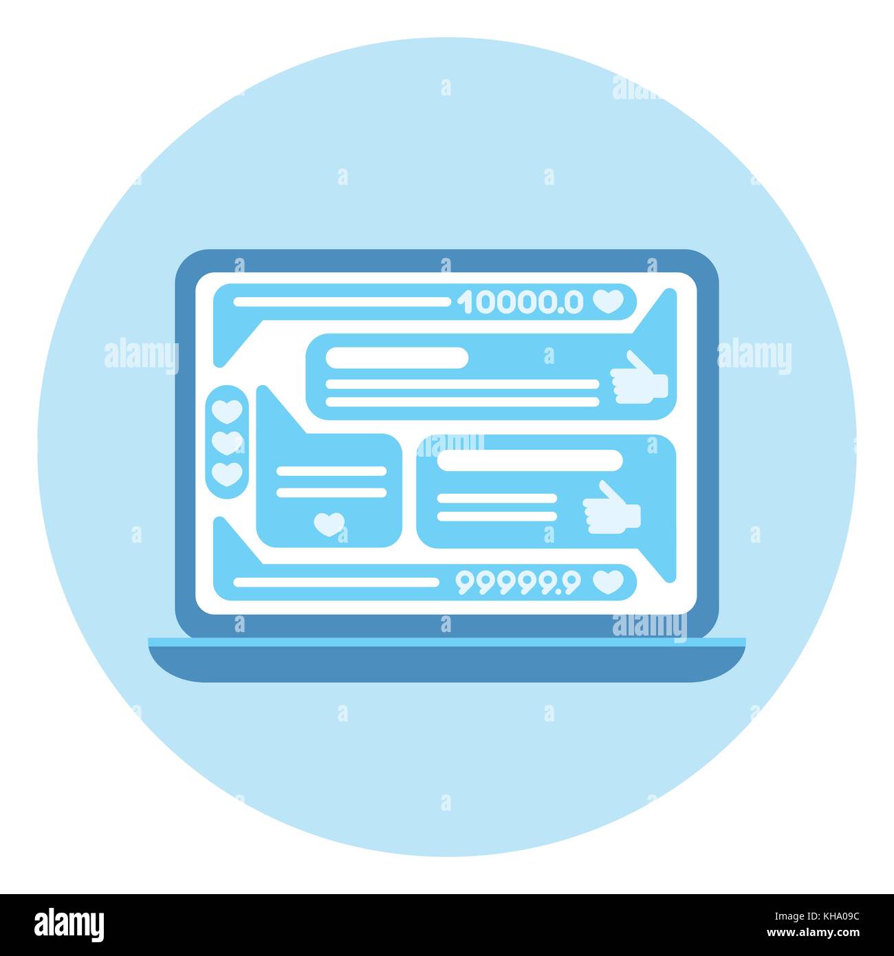 Computer keyboard logo social Cut Out Stock Images & Pictures - Alamy