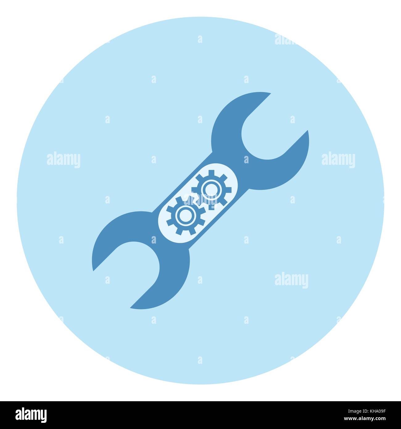 Spanner and Wrench Icon Technology Service Concept Stock Vector Image ...