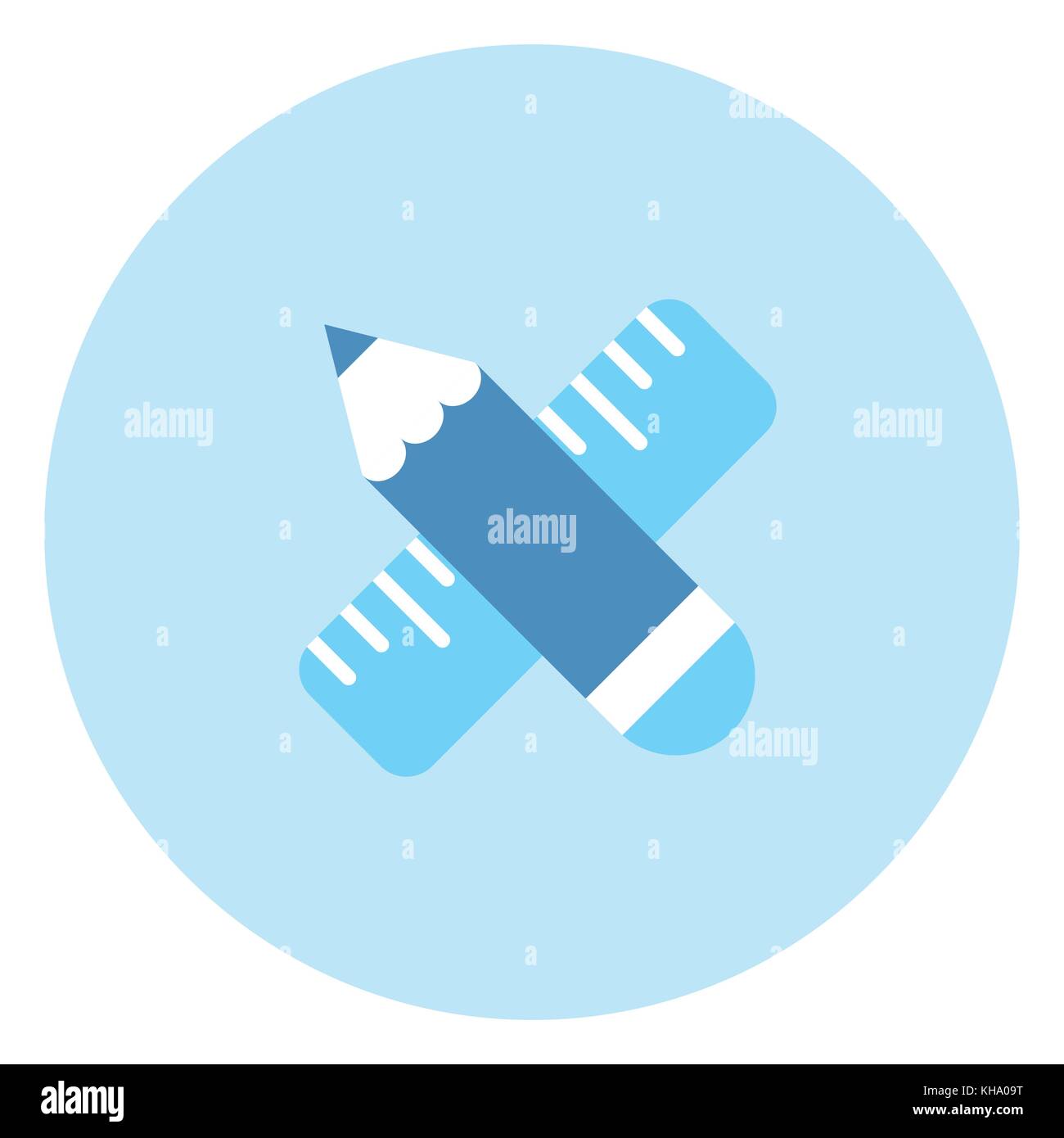 Pencil And Ruler Icon Measurement Concept Stock Vector Image & Art - Alamy