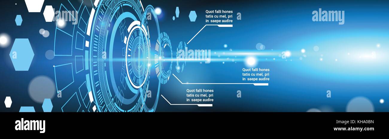 Set Of Computer Futuristic Infographic Elements Tech Abstract ...