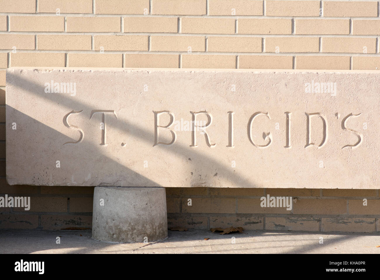 catholic Sainte name carved in stone Stock Photo - Alamy