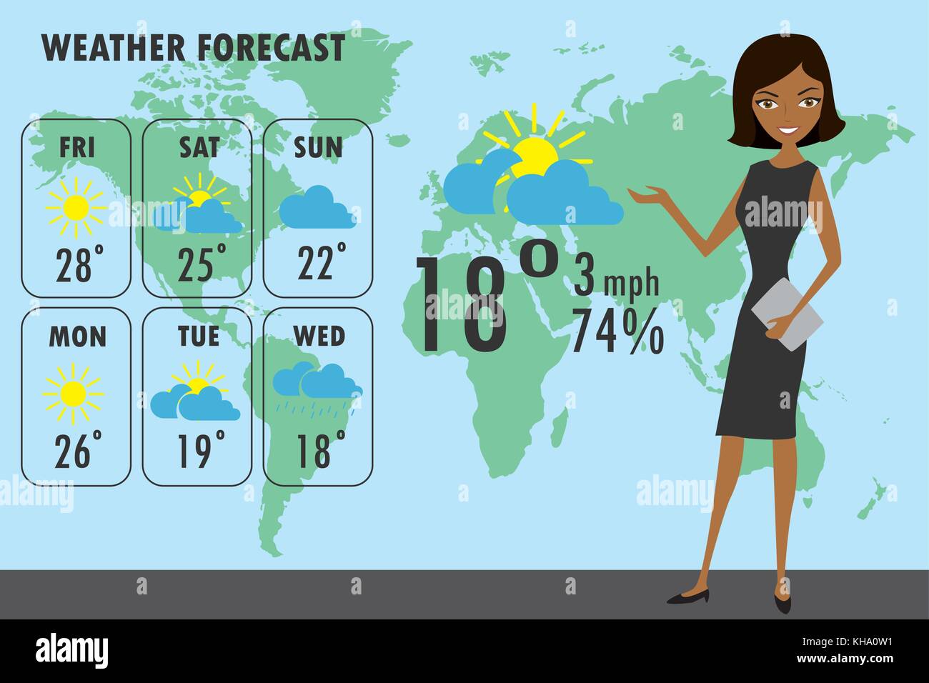 Weather Reporter Clipart